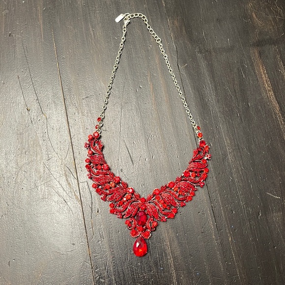 Jewelry | Large Red Formal Neckless | Poshmark